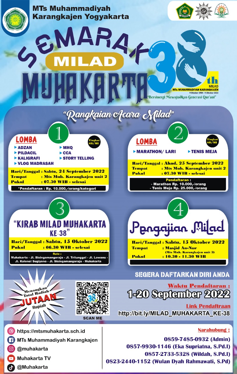 MILAD MTs MUHAMMADIYAH KARANGKAJEN KE-38 | MTs Muhammadiyah Karangkajen ...